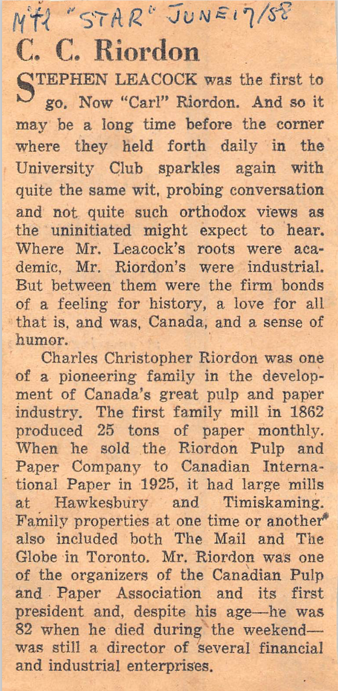 News - The Riordon family genealogical website